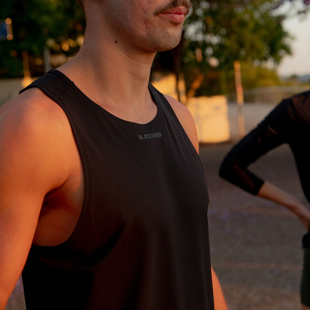Men's Drylite Singlet - Black – Black Sheep